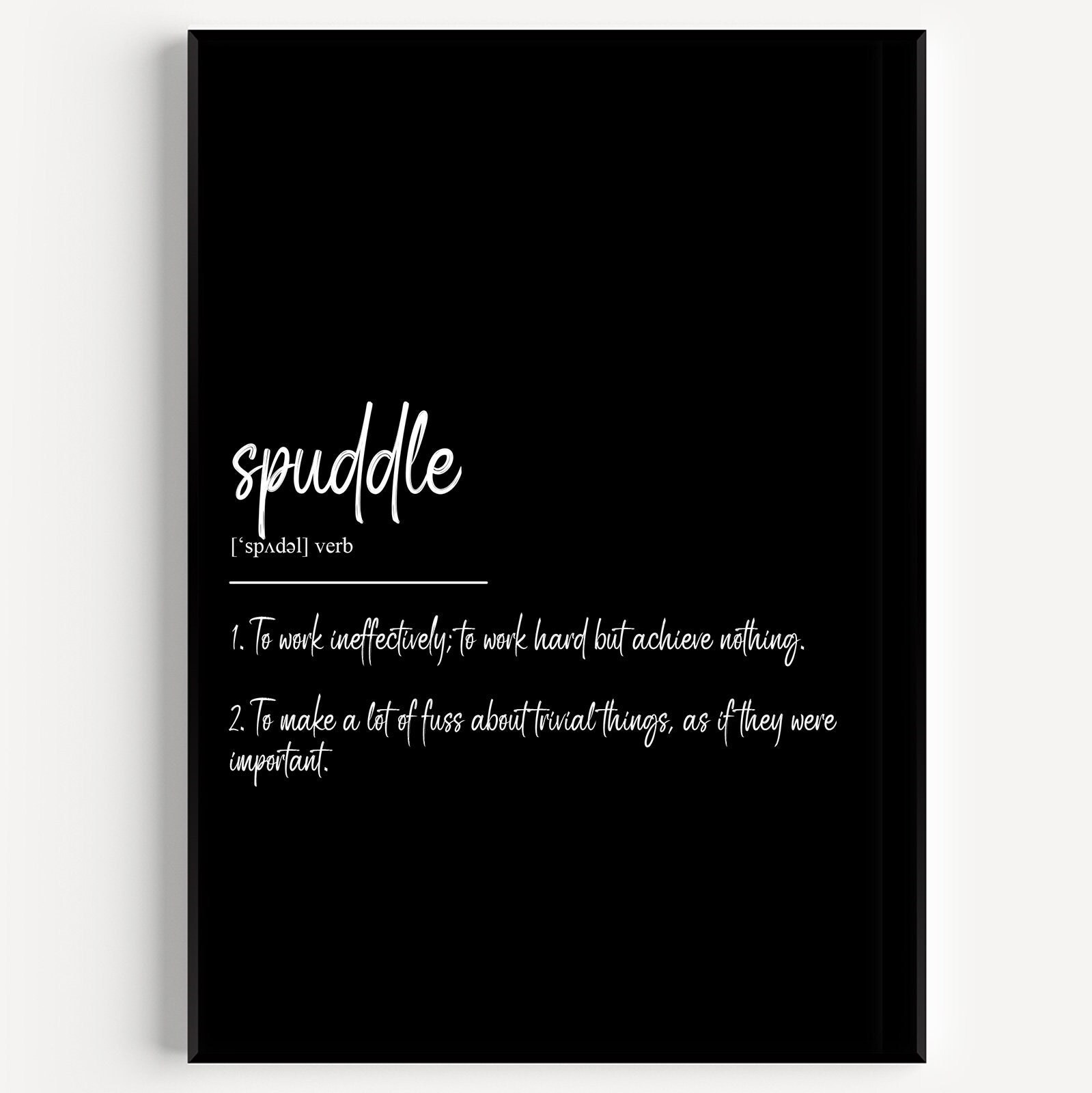 Spuddle Definition Print - Etsy