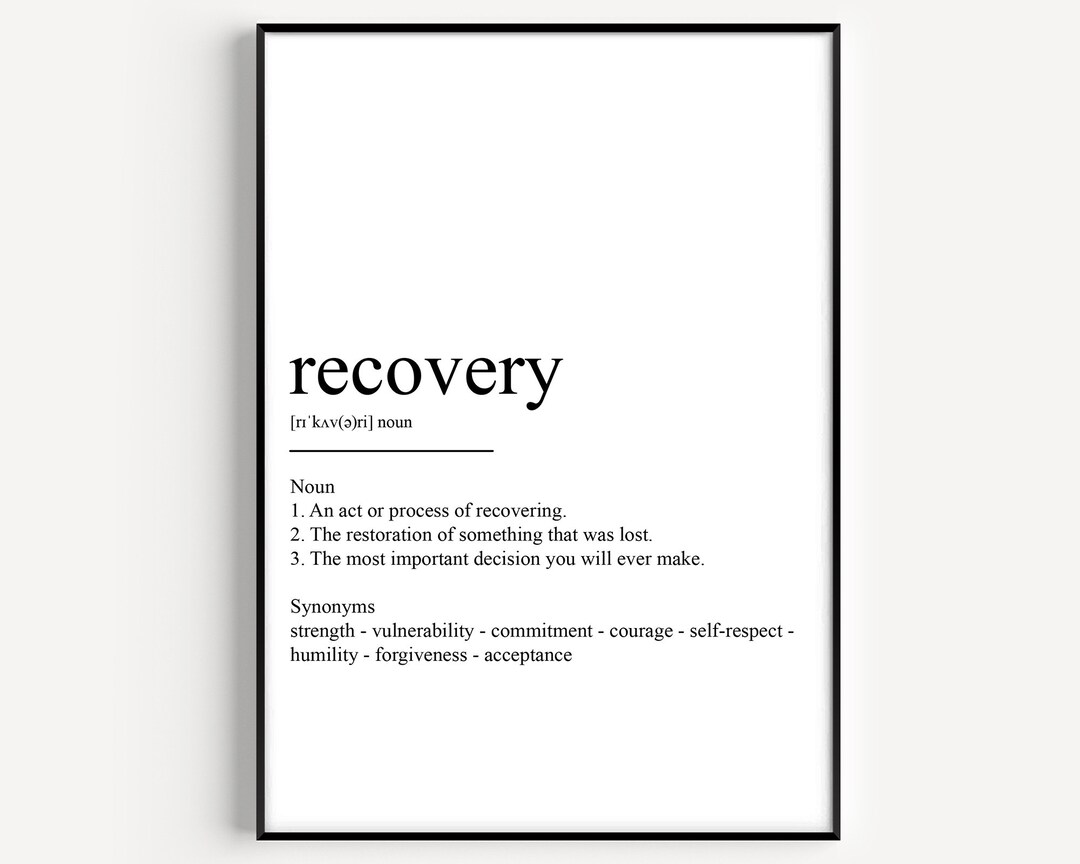 Recovery Definition Print - Etsy
