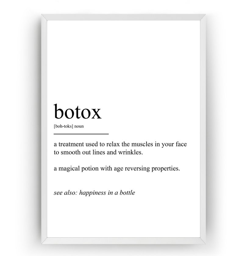 Botox Definition Print | Etsy