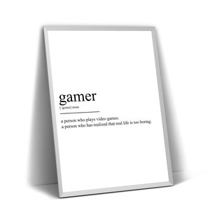 Gamer Definition Print - Etsy