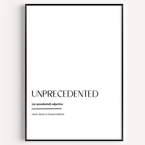 Unprecedented Definition Print - Etsy