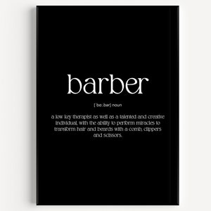Barber Definition Print - Etsy