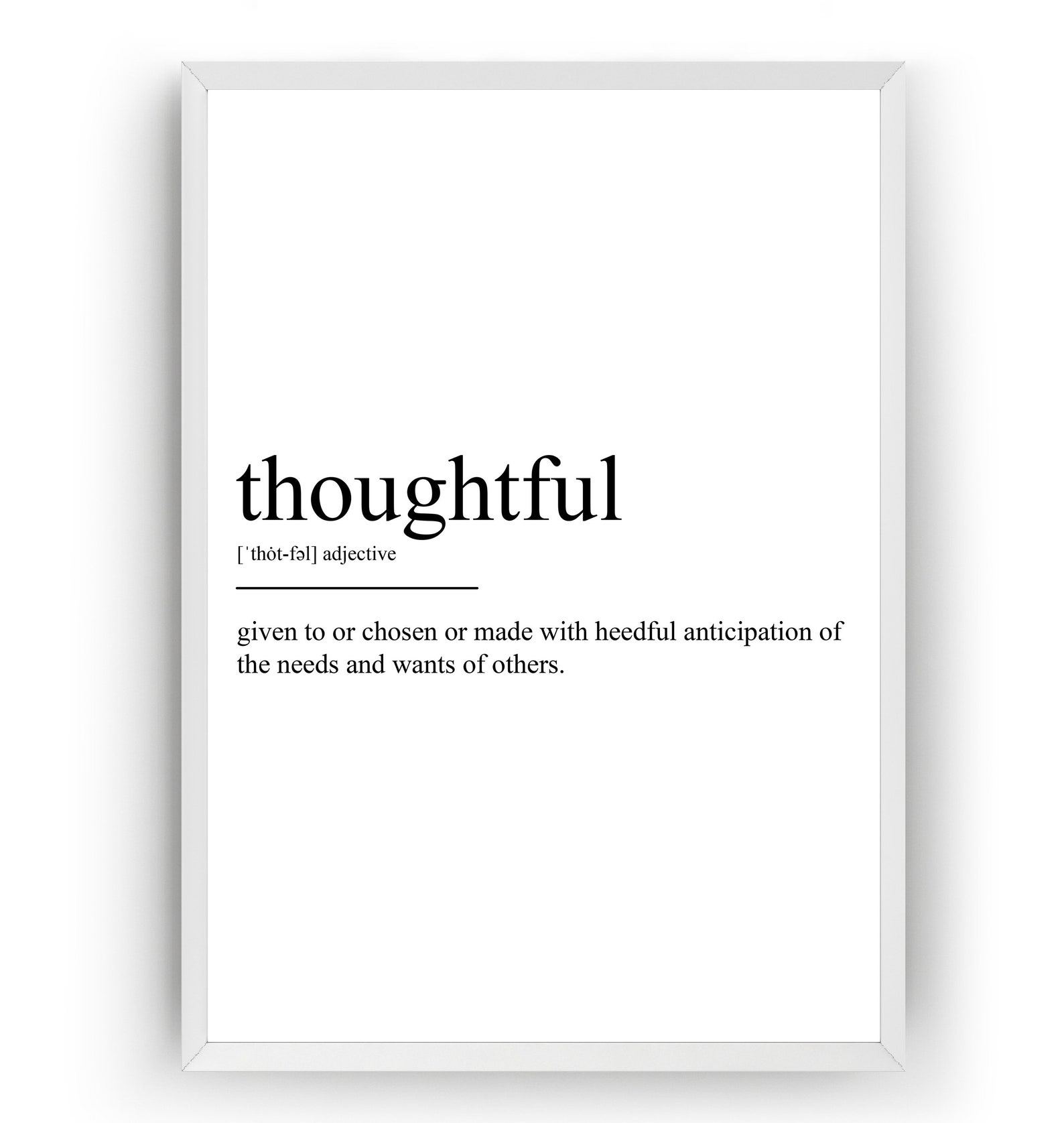 Thoughtful Definition Print - Etsy