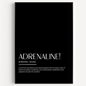 Adrenaline Definition Print - Etsy