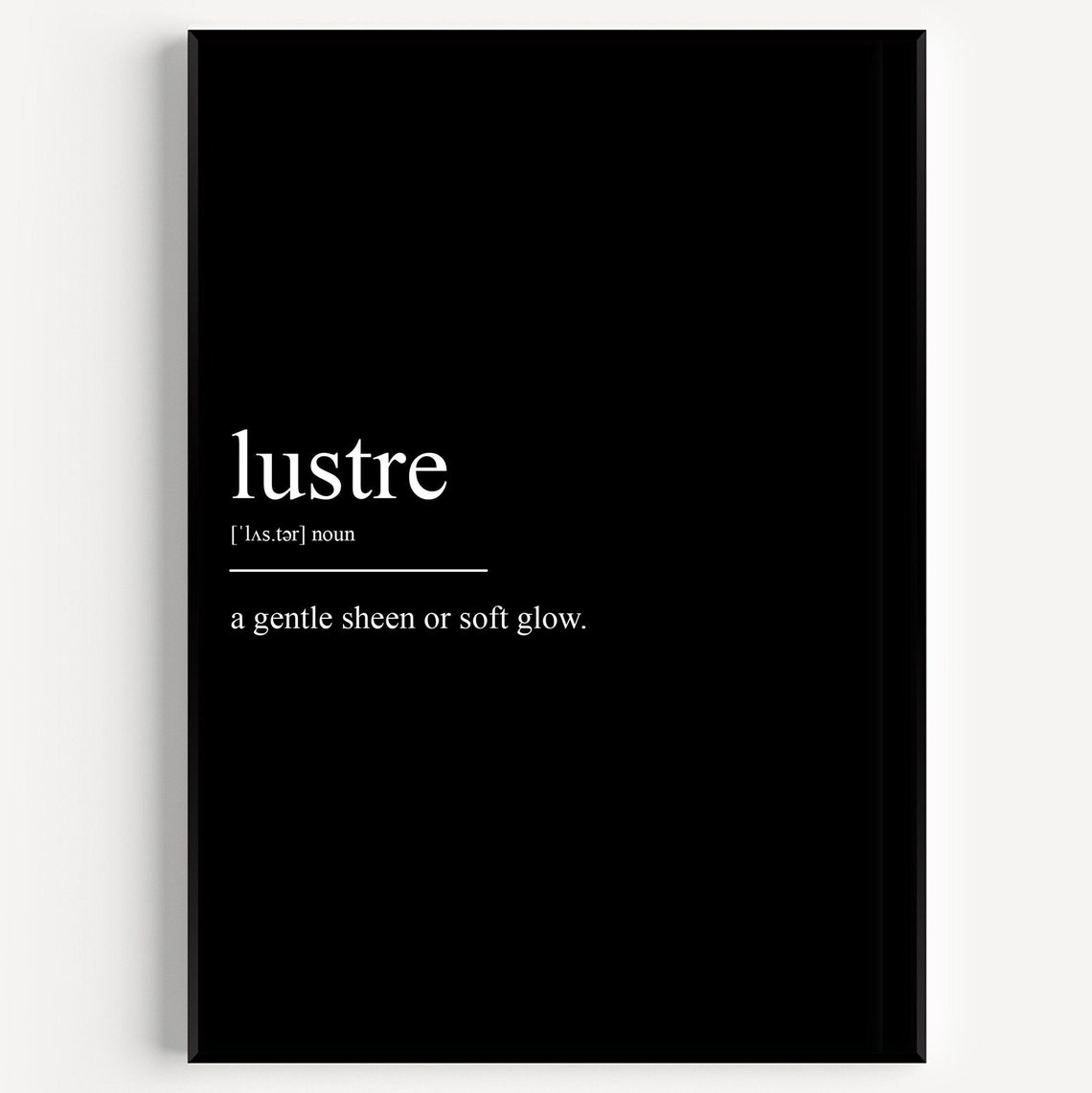Lustre Definition Print - Etsy UK