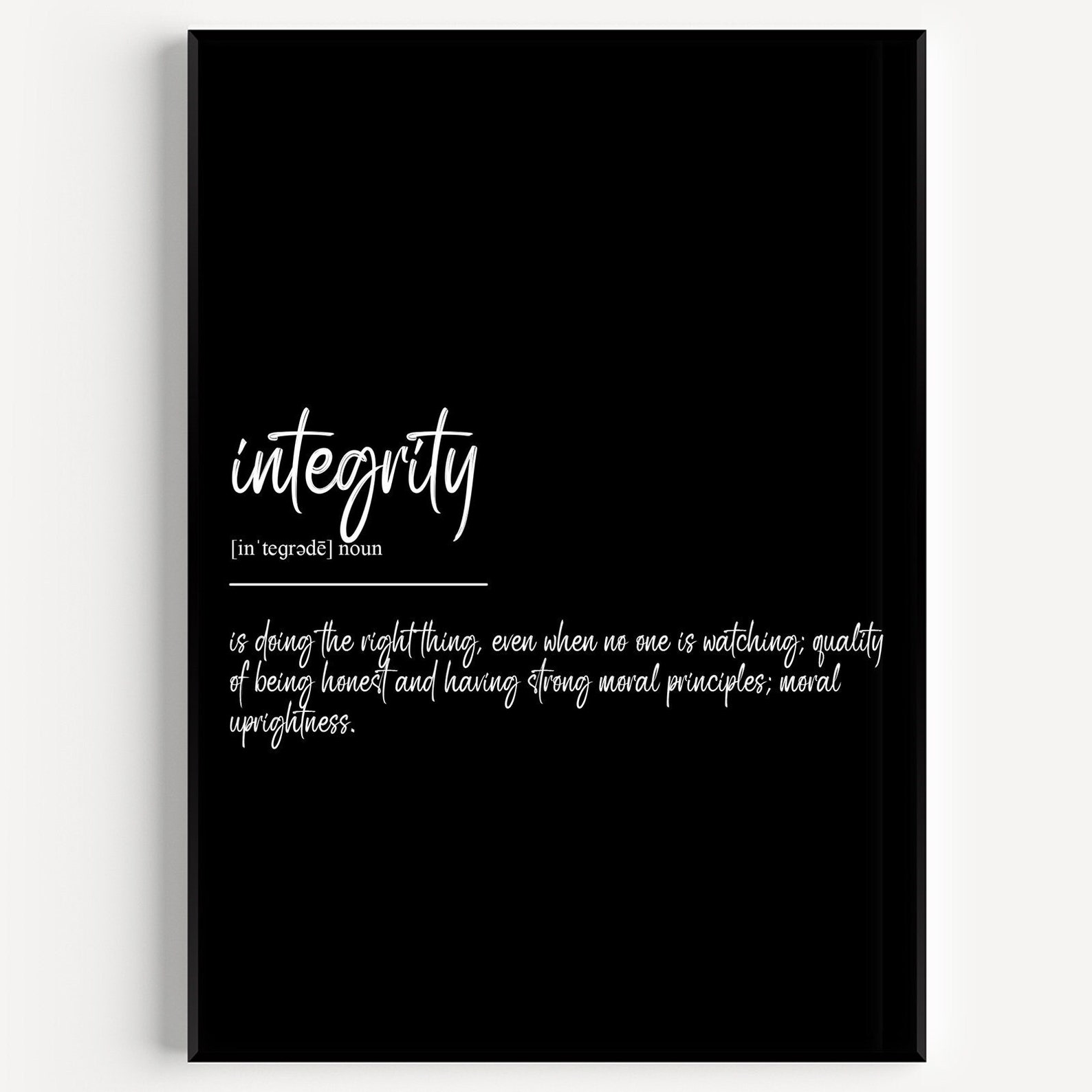 Integrity Definition Print Version 3 - Etsy