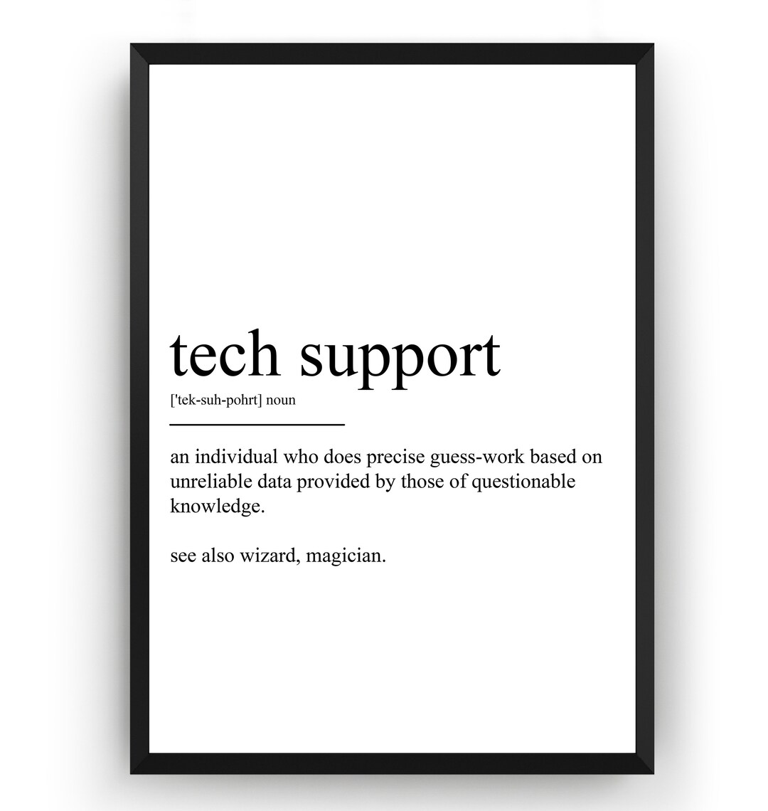 Tech Support Definition Print - Etsy