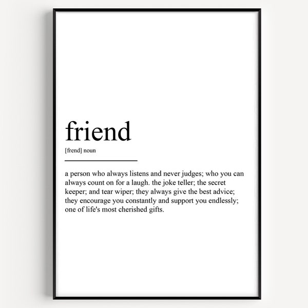 Friend Definition - Etsy