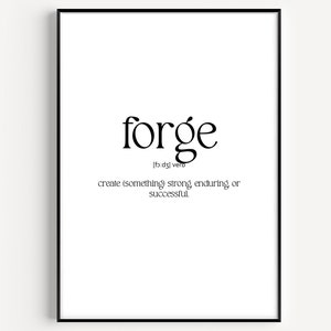 Forge Definition Print - Etsy