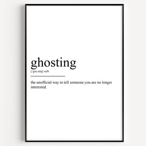 Ghosting Definition Print - Etsy