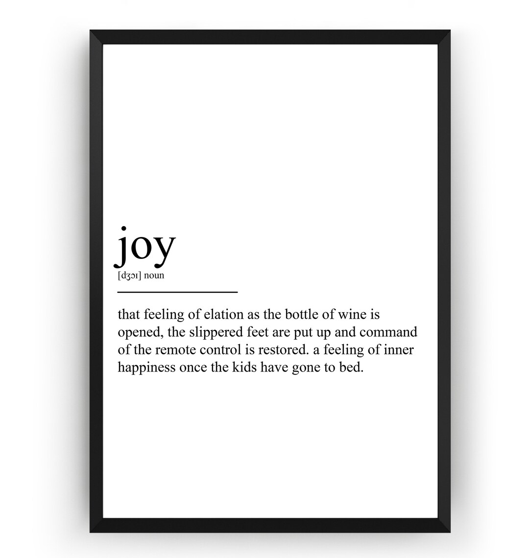 Joy Definition Print Version 2 - Etsy