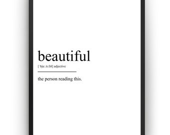 Beautiful Definition Print - Etsy