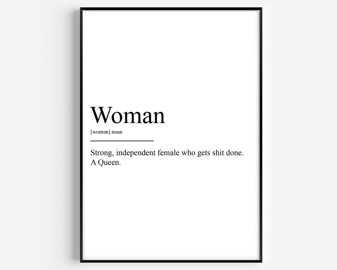 Woman Definition Print - Etsy