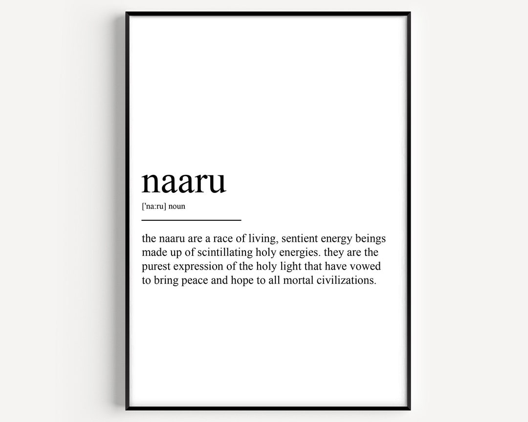 Naaru Definition Print - Etsy