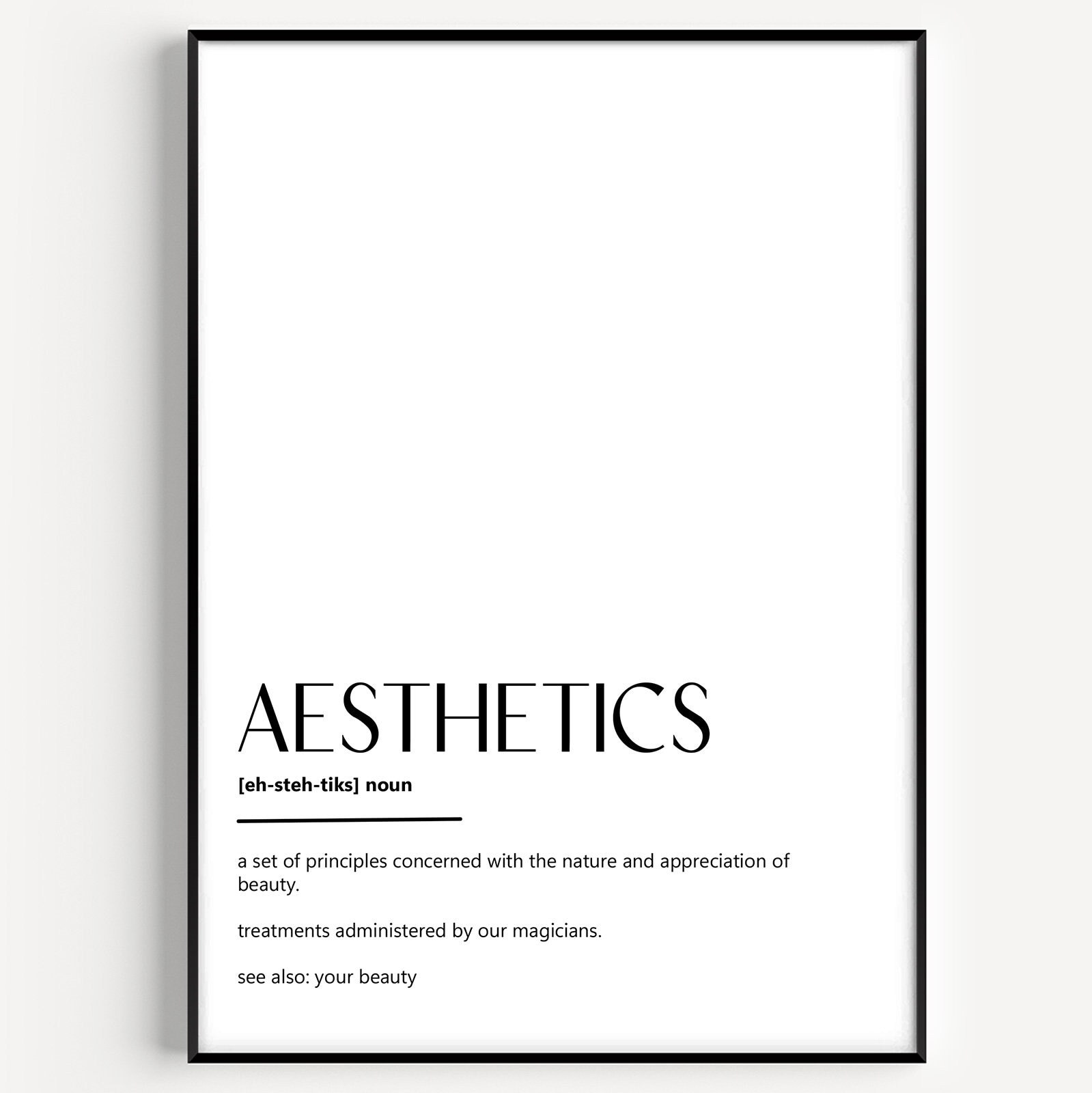 Aesthetics Definition Print - Etsy UK