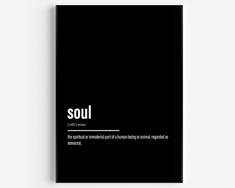 Soul Definition Print - Etsy