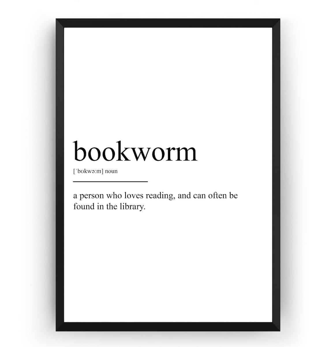 Bookworm Definition Print | Etsy