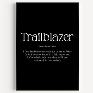 Trailblazer Definition Print - Etsy