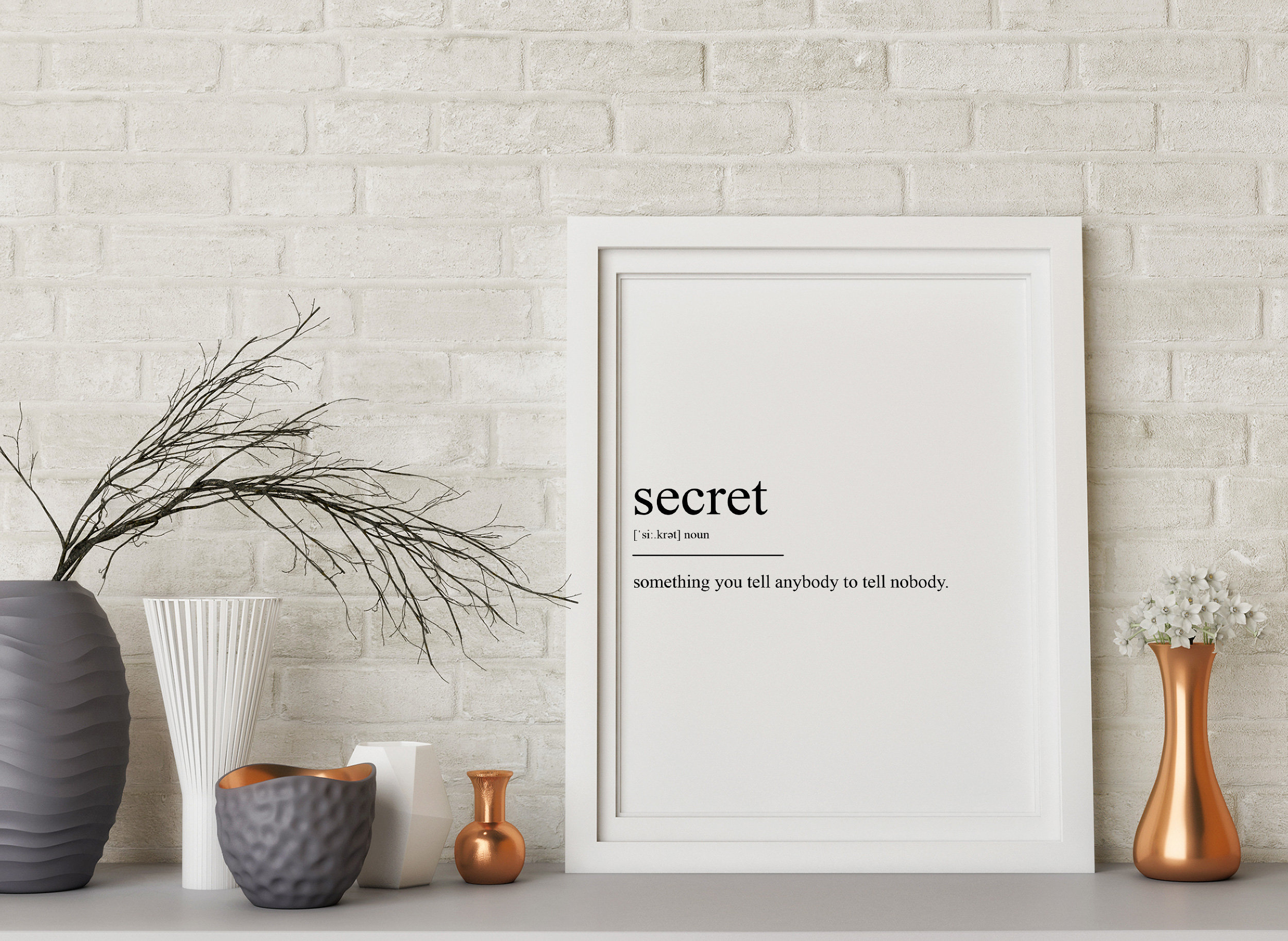 Secret Definition Print - Etsy