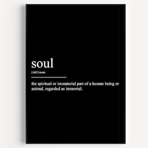 Soul Definition Print - Etsy