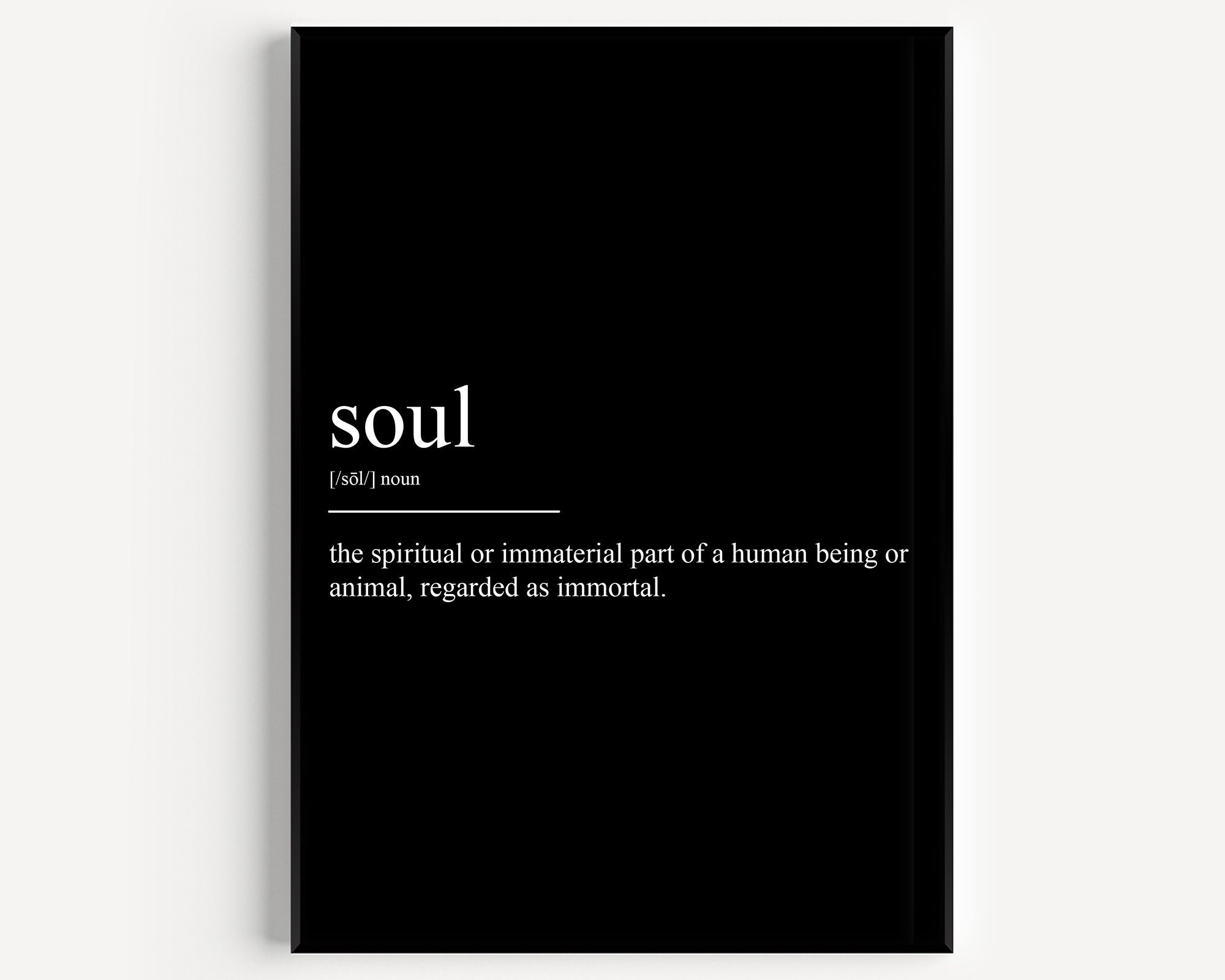 Soul Definition Print - Etsy