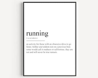 RUNNING COACH DEFINITION Print | Digital Download | Printable Wall Art ...