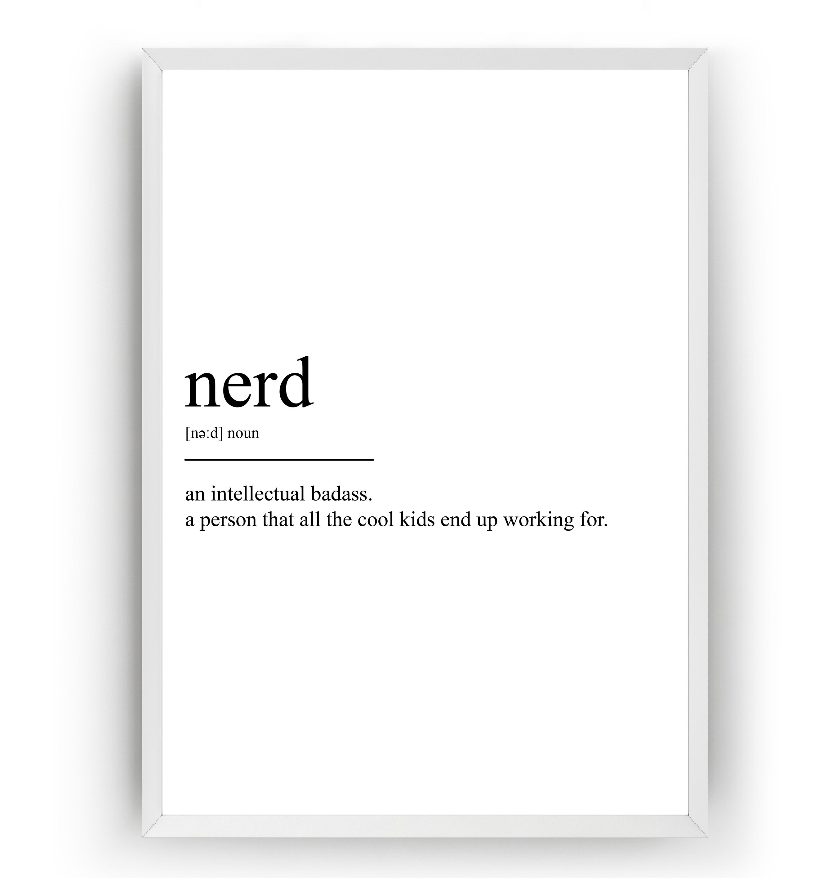 Nerd Definition Print | Etsy