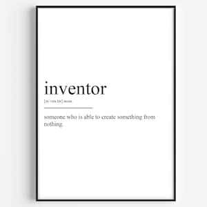Inventor Definition Print - Etsy