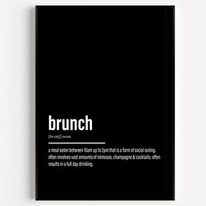 Brunch Definition Print - Etsy