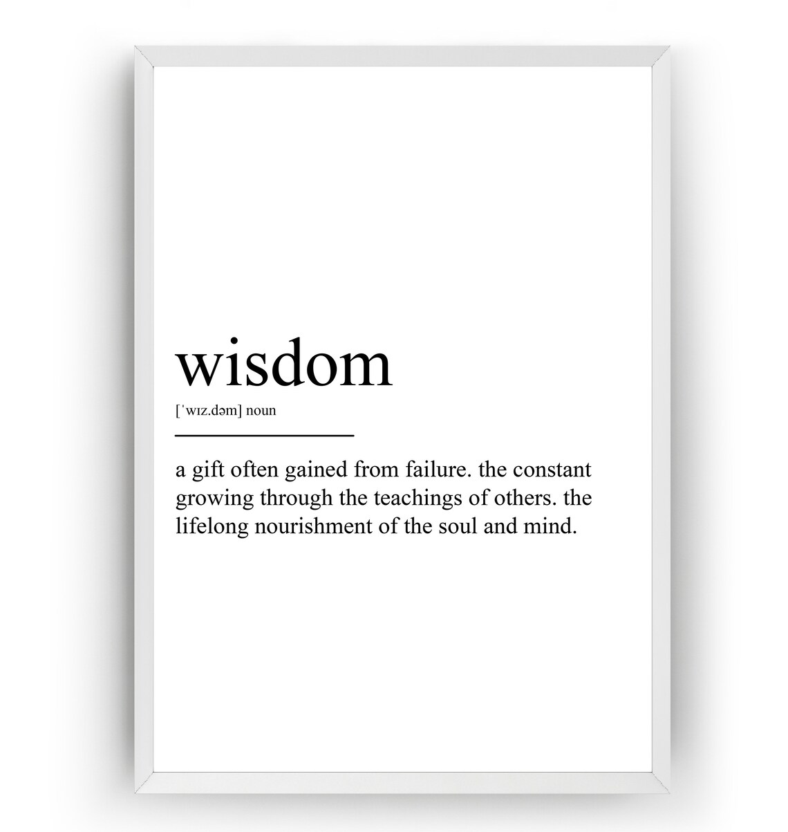 Wisdom Definition Print - Etsy
