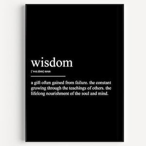 Wisdom Definition Print - Etsy