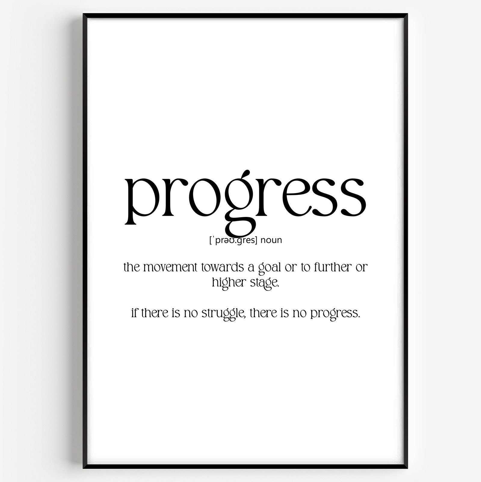 Progress Definition Print - Etsy