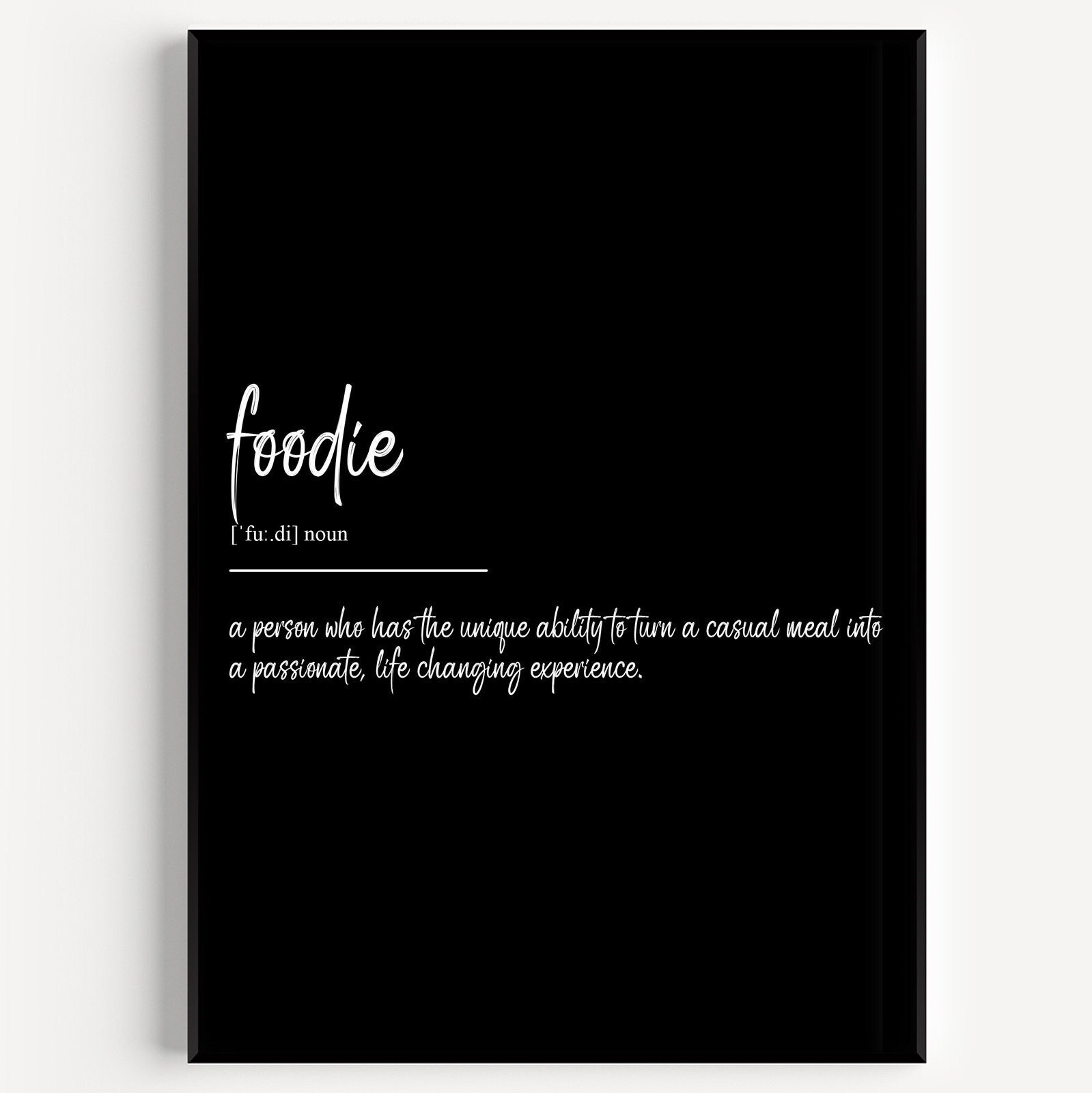 Foodie Definition Print - Etsy UK