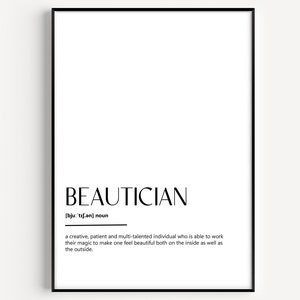 Beautician Definition Print - Etsy
