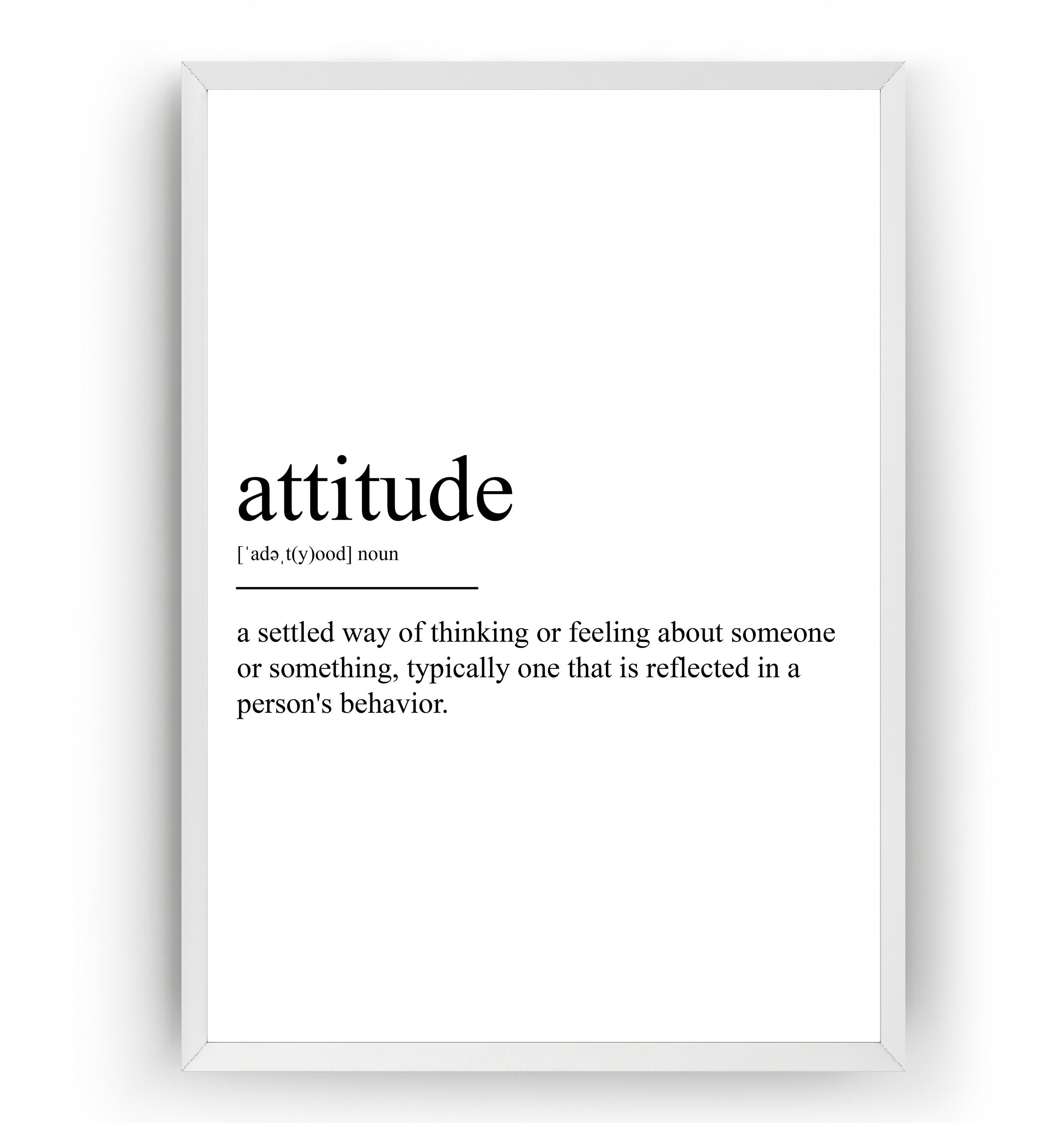 Attitude Definition Print - Etsy