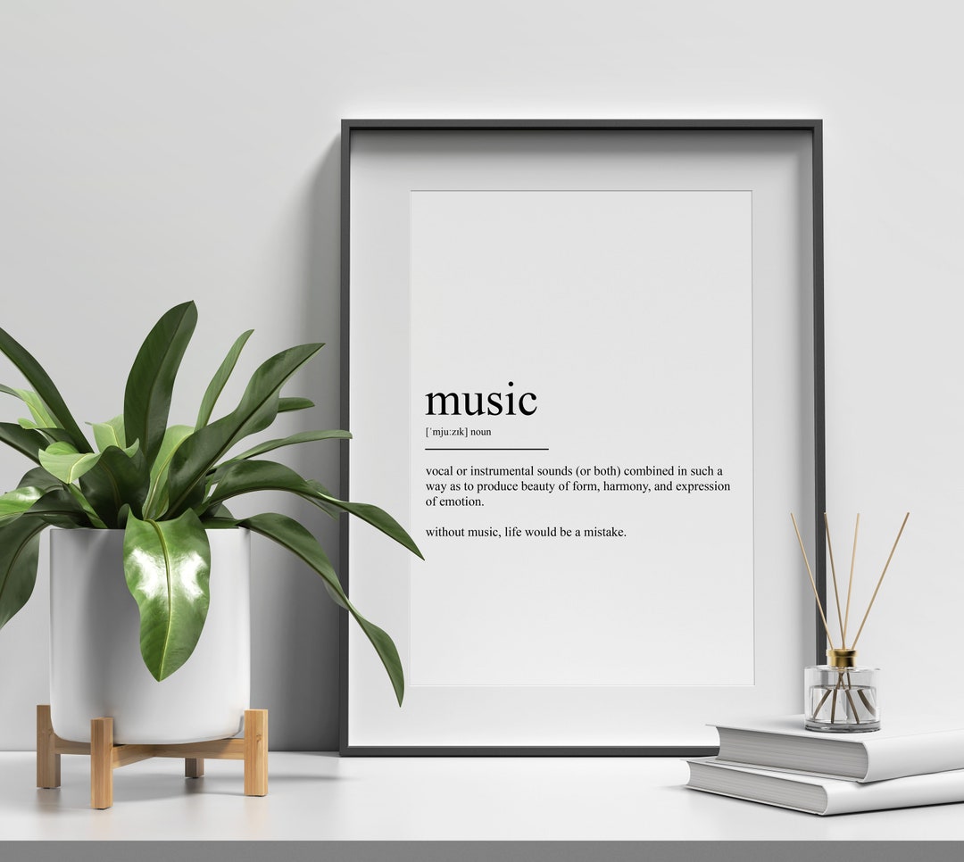 Musik Definition Print - Etsy Österreich