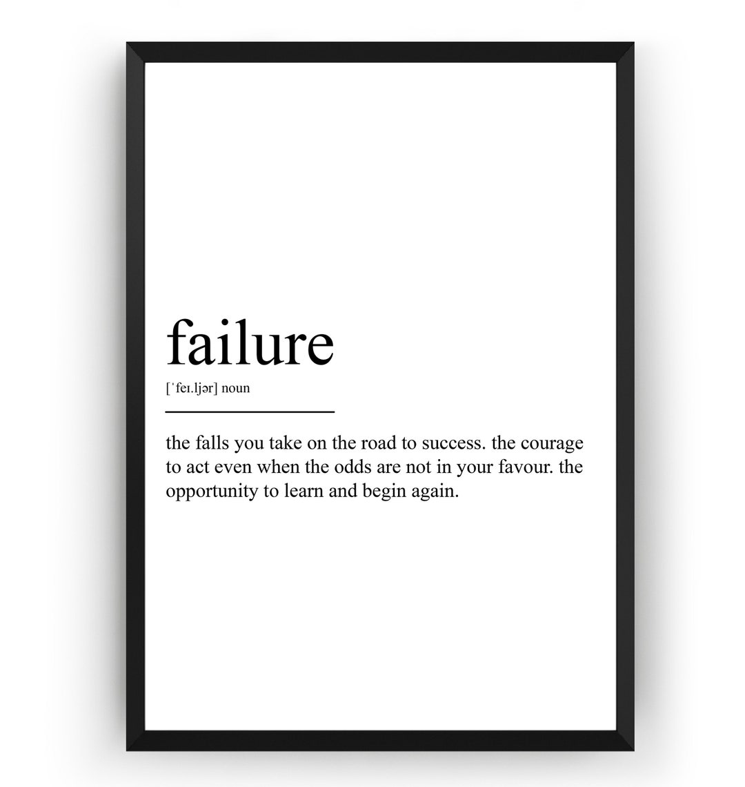 Failure Definition Print - Etsy