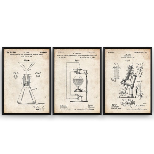Science Laboratory Wall Art Set of 3 Printable Science - Etsy