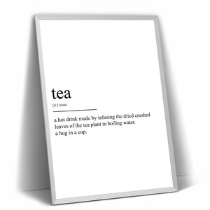Tea Definition Print - Etsy UK
