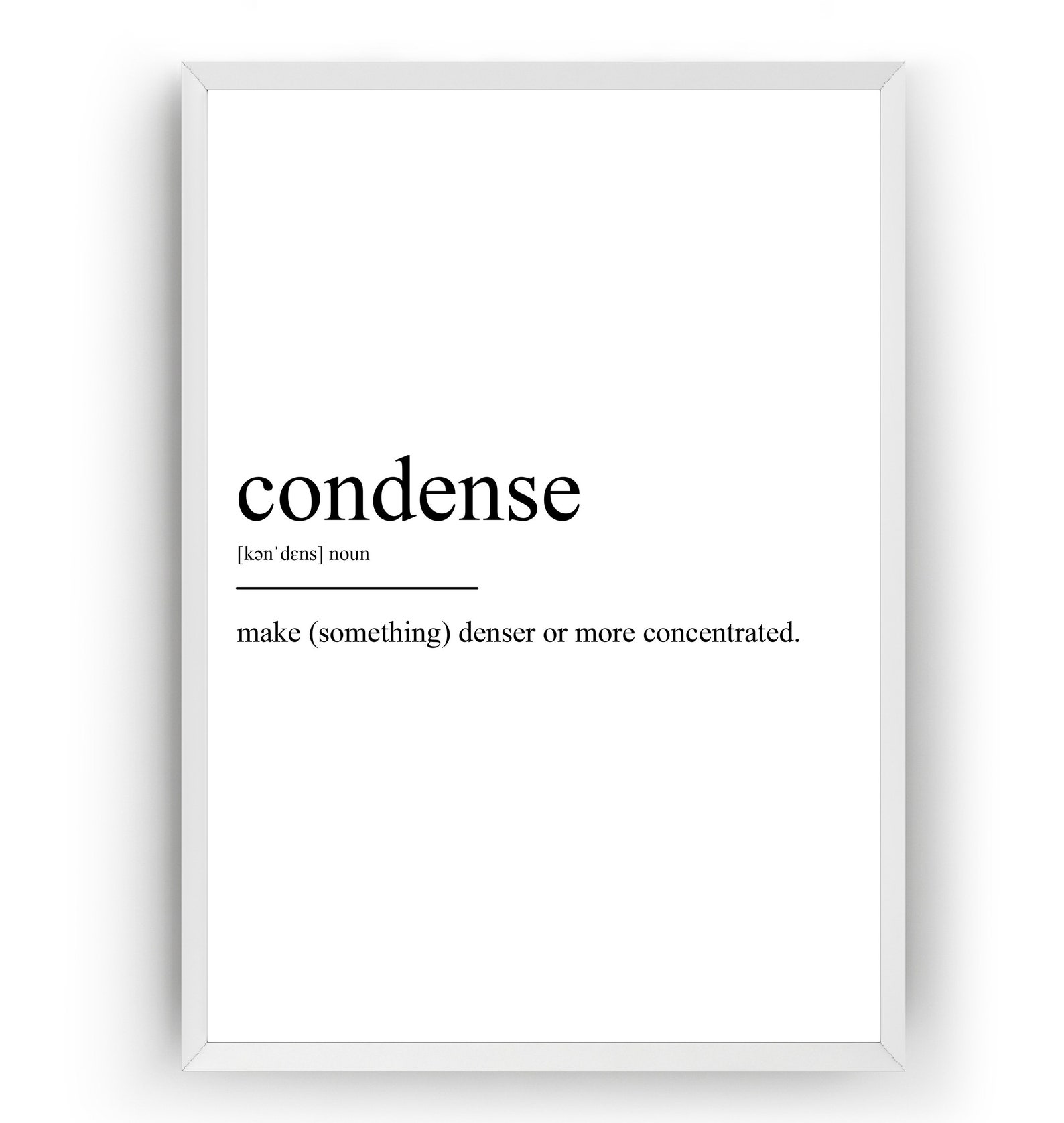 Condense Definition Print - Etsy