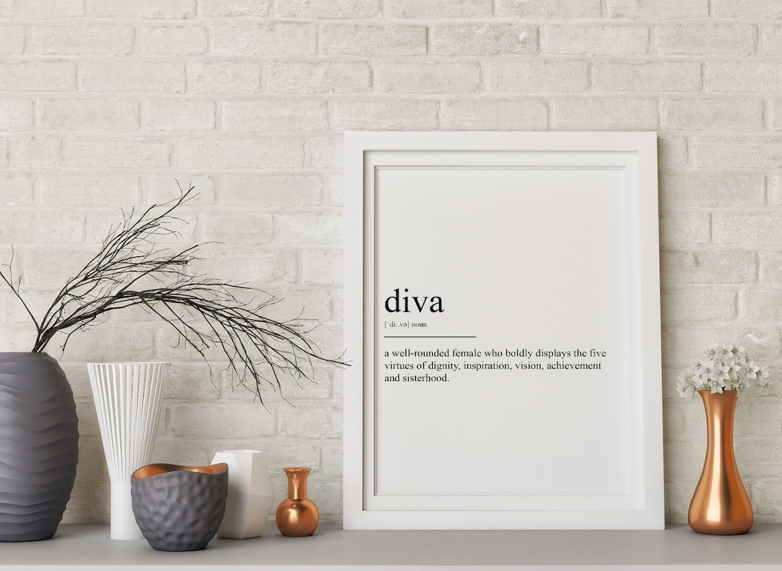 Diva Definition Print | Etsy
