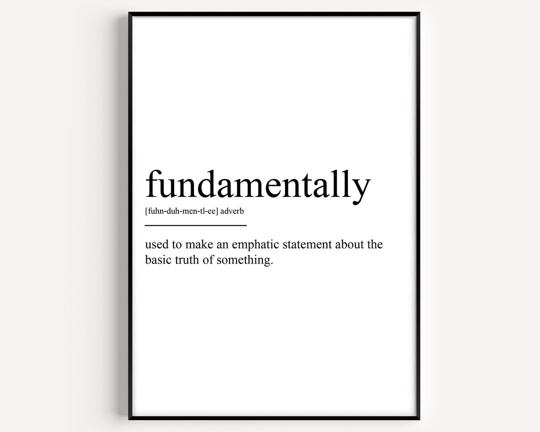 Fundamentally Definition Print - Etsy