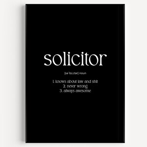 Solicitor Definition Print - Version 2 - Etsy UK
