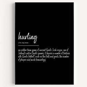 Hurling Definition Print - Etsy