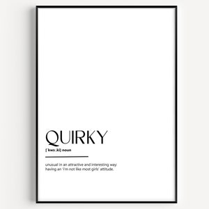 Quirky Definition Print - Etsy UK