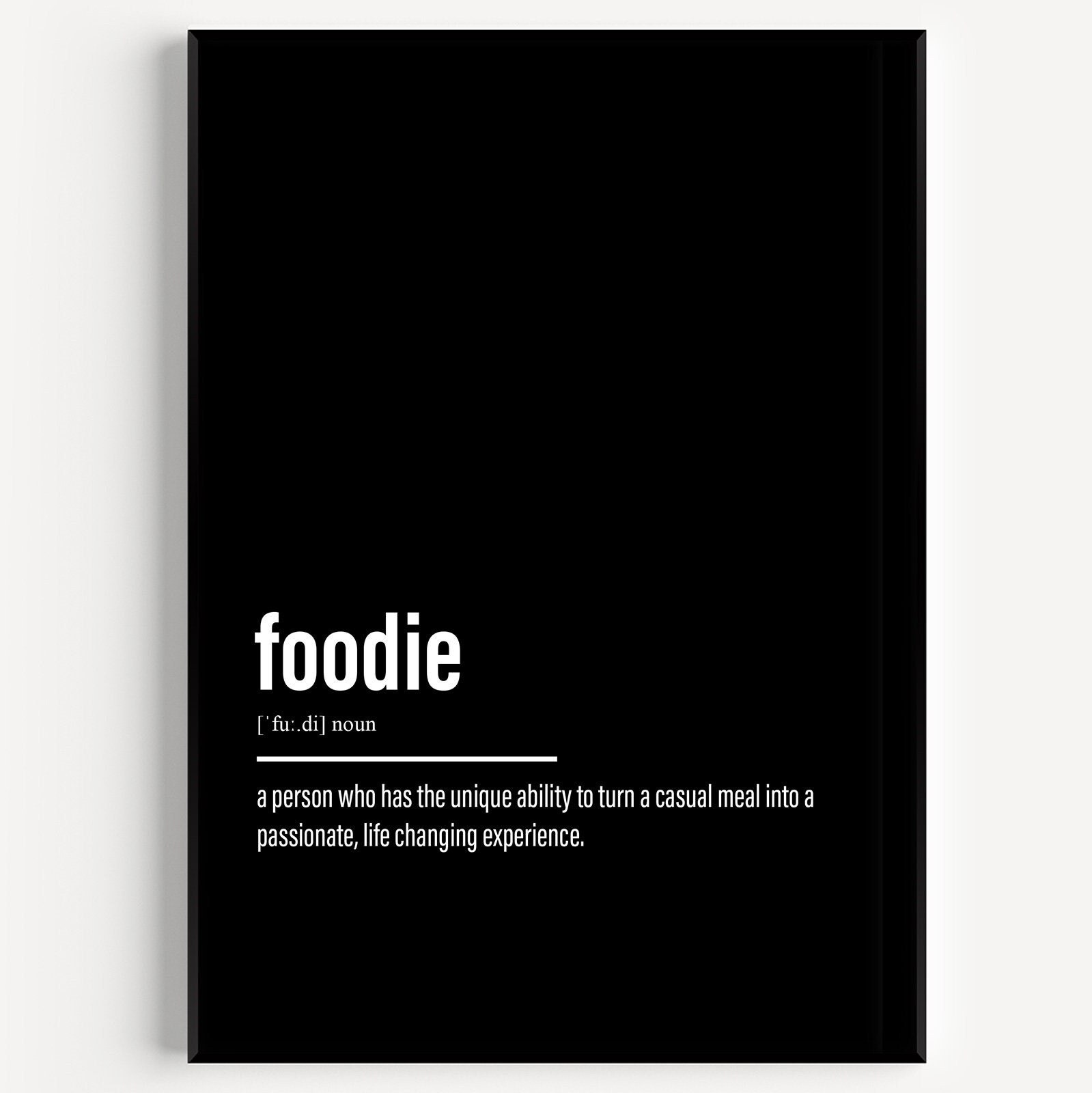 Foodie Definition Print - Etsy UK