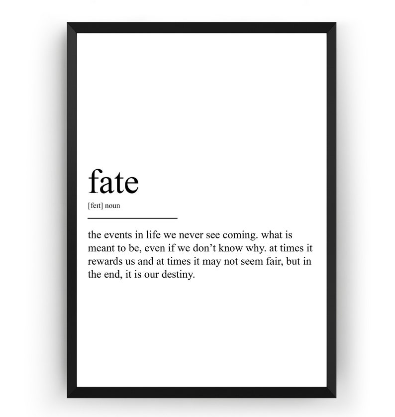Fate Definition Print | Etsy