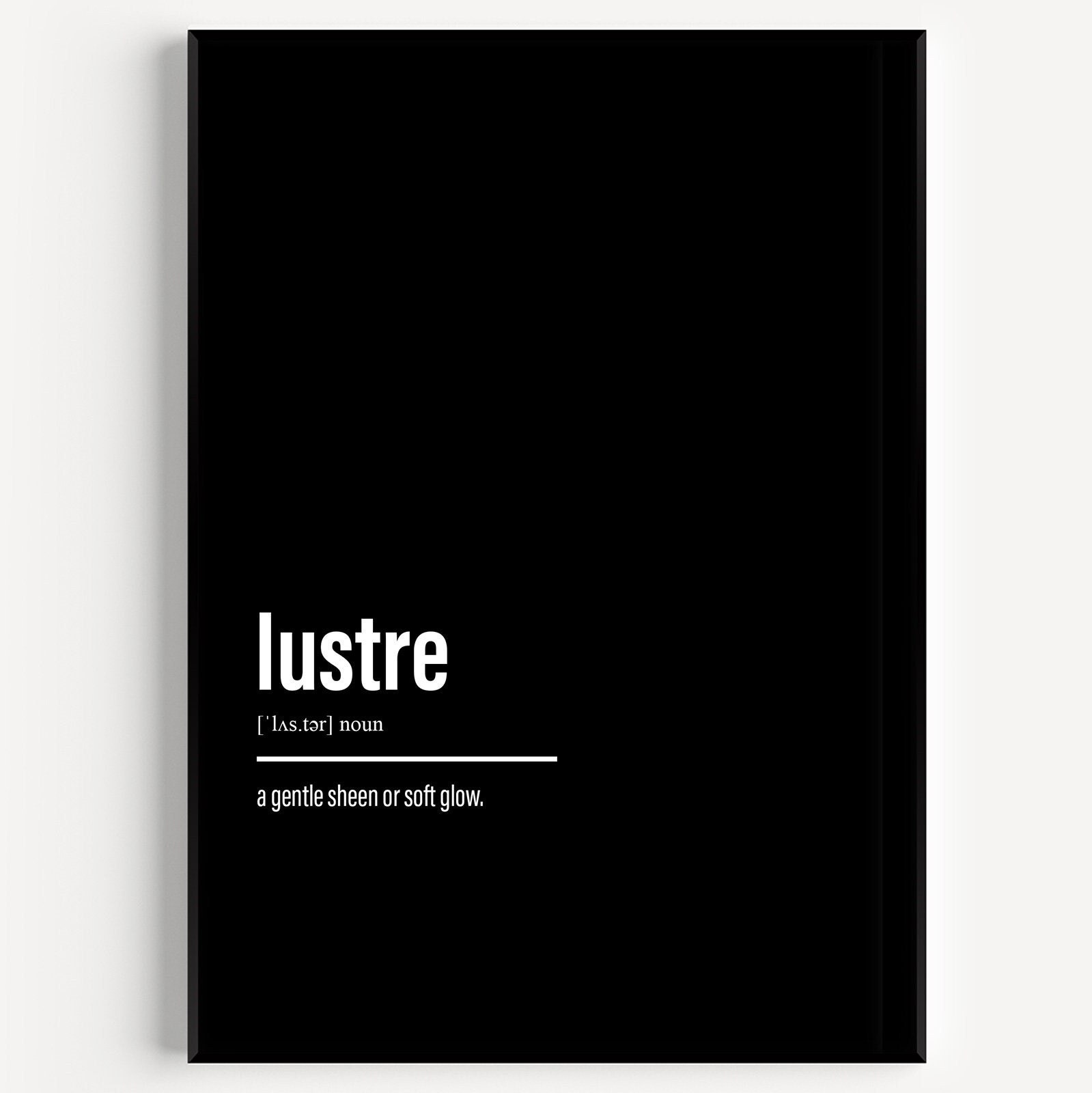 Lustre Definition Print - Etsy UK