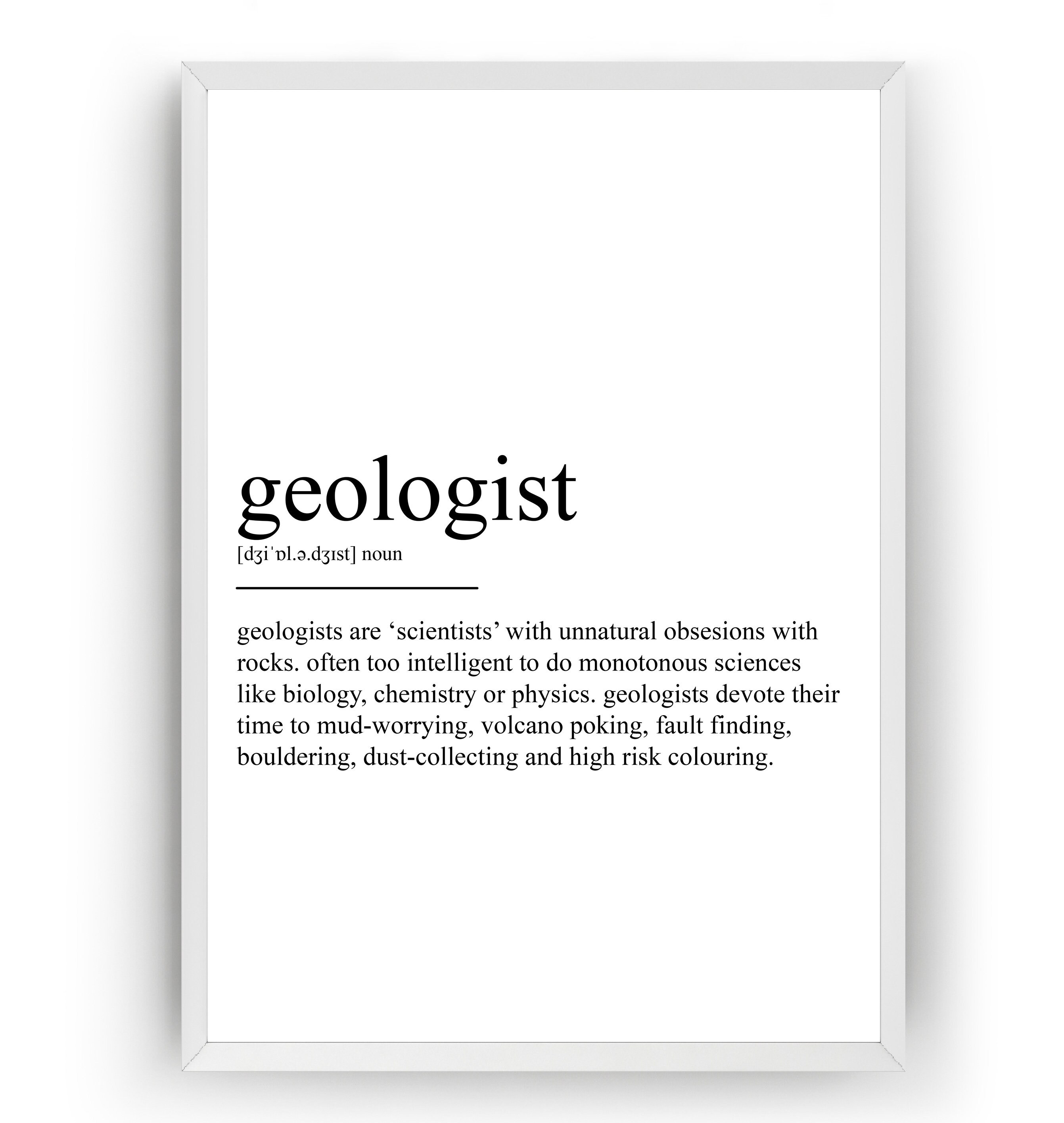 Geologist Definition Print - Etsy UK