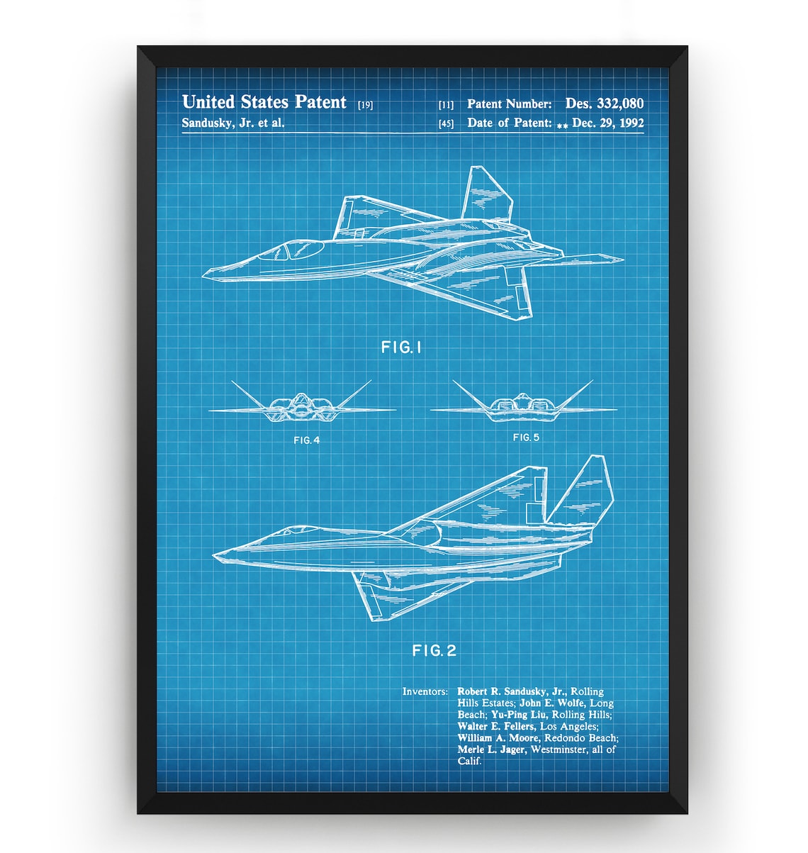 YF-23 Stealth Fighter 1992 Patent Print Wall Art Poster - Etsy